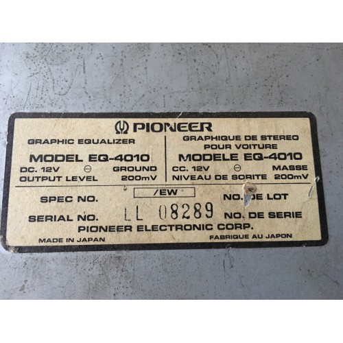 Équaliseur PIONEER Vintage EQ - 4010